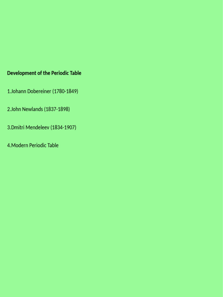 Evolution of the Periodic Table | PDF