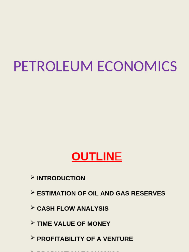 Petroleum Economics | PDF | Expense | Depreciation