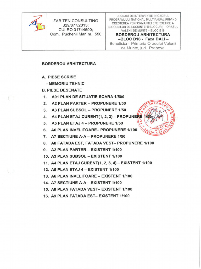 Bloc B16-Memoriu | PDF