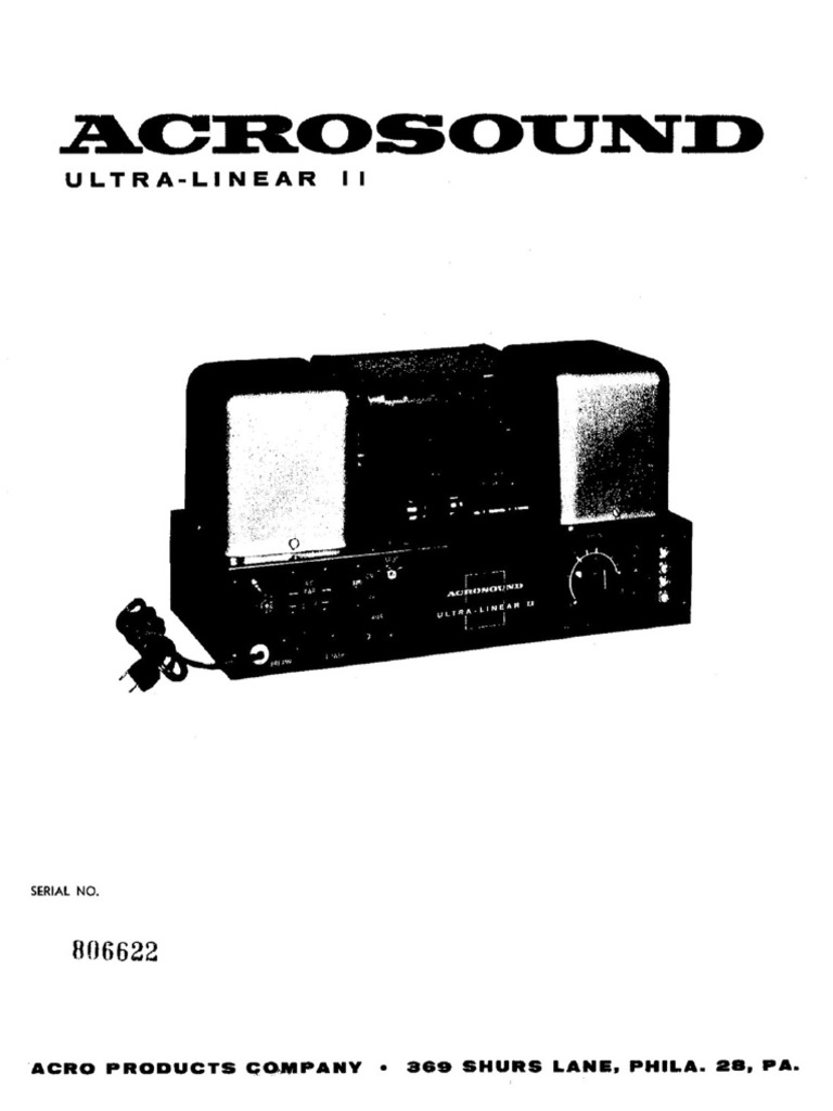 AcroSound UltraLinear2 PWR SCH | PDF
