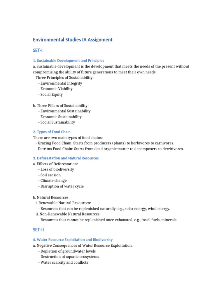 Environmental_Studies_IA_Assignment | PDF