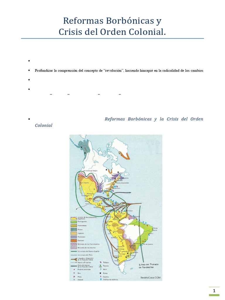 Clase 07 - Reformas Borbónicas y Crisis Del Orden Colonial | PDF ...