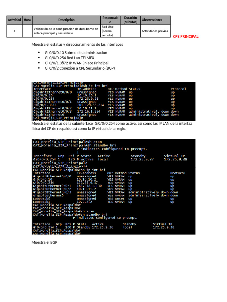 Pruebas HA enlaces de voz LIVERPOOL_CAT Morelia_28.09.22 | PDF ...
