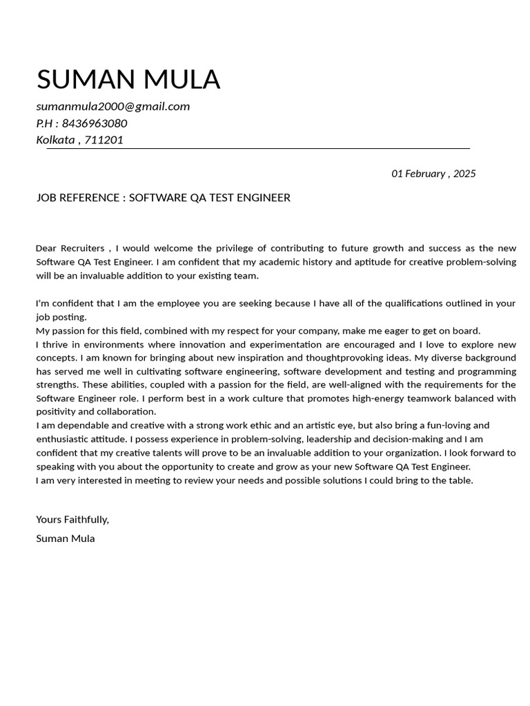 Cover letter Suman (1) | PDF