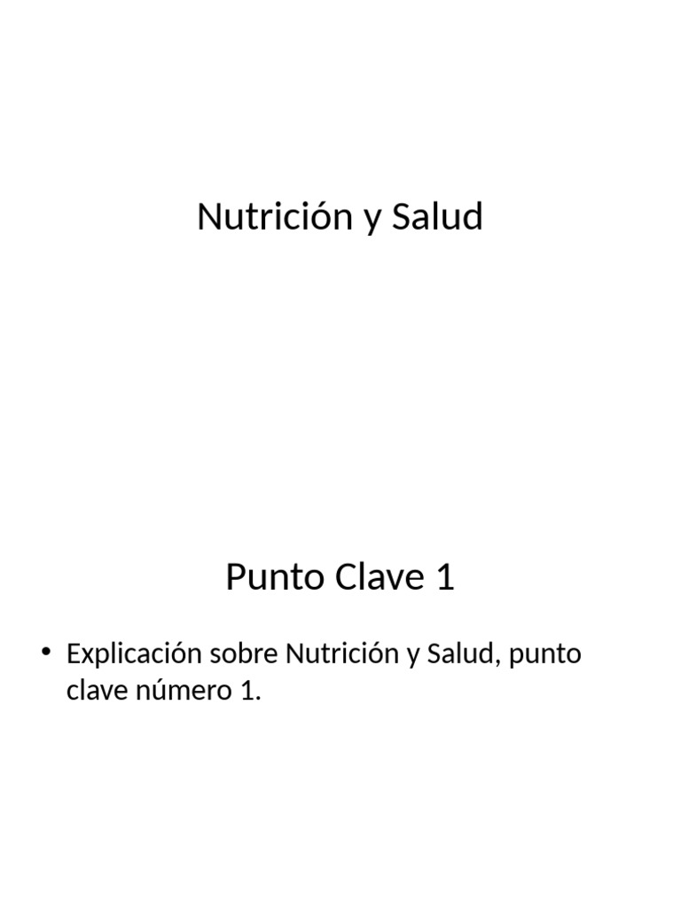 Nutrición y Salud | PDF