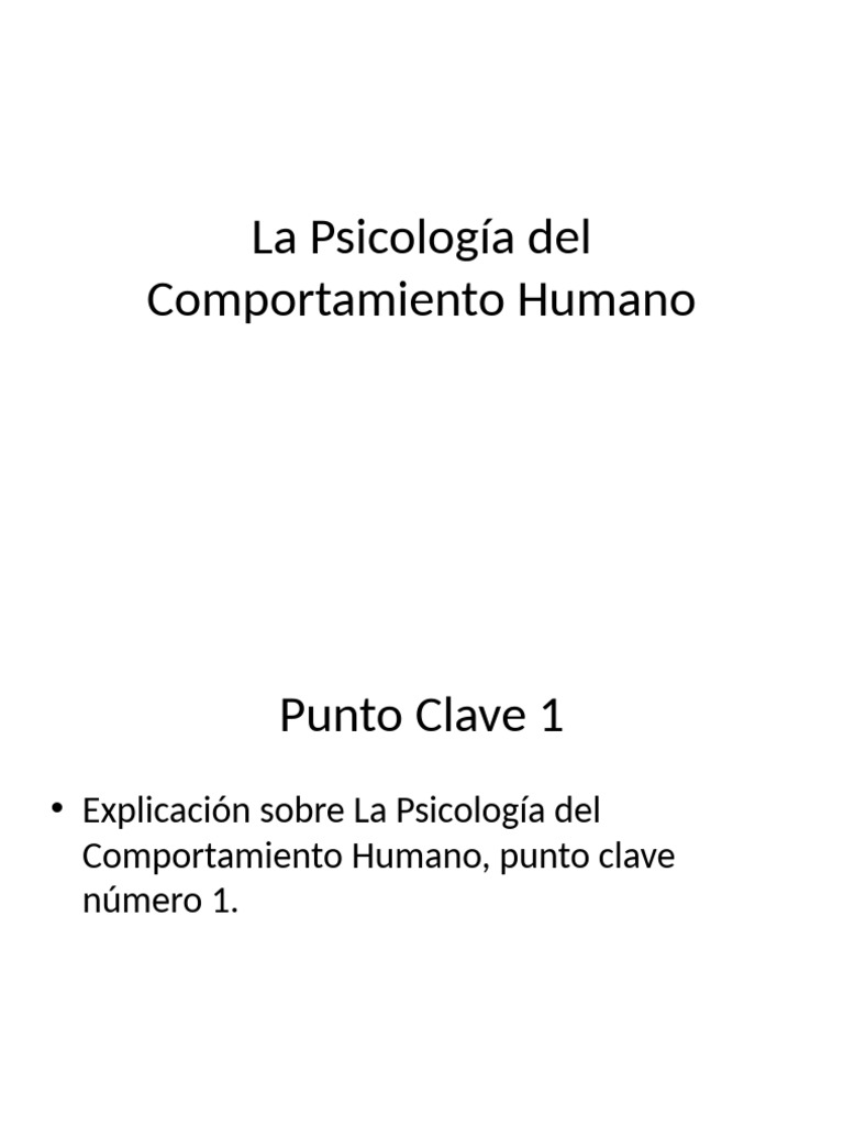 La Psicología Del Comportamiento Humano | PDF