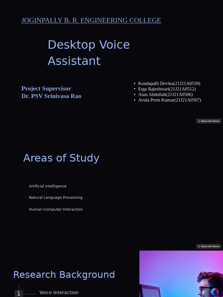 Desktop Voice Assistant (Edited) PPTX | PDF