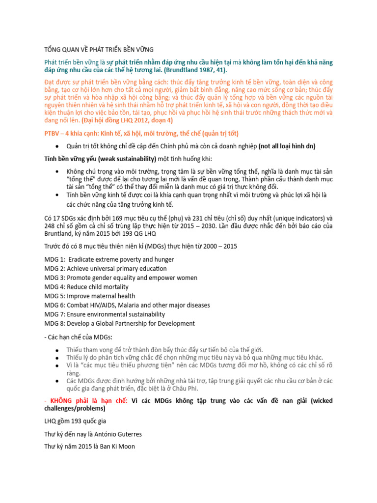 2 Bản - Tổng Quan PTBV | PDF