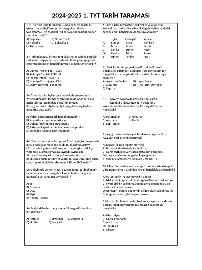 Tarih Tarama 2. Ve 3. Grup | PDF