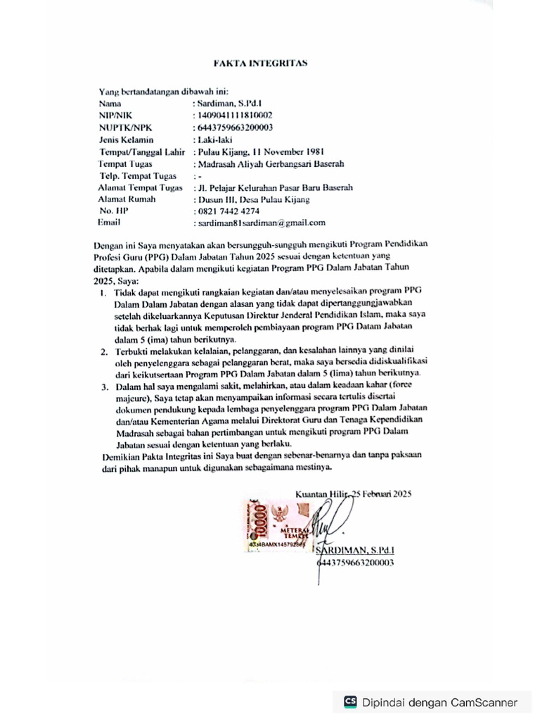 Fakta Integritas | PDF