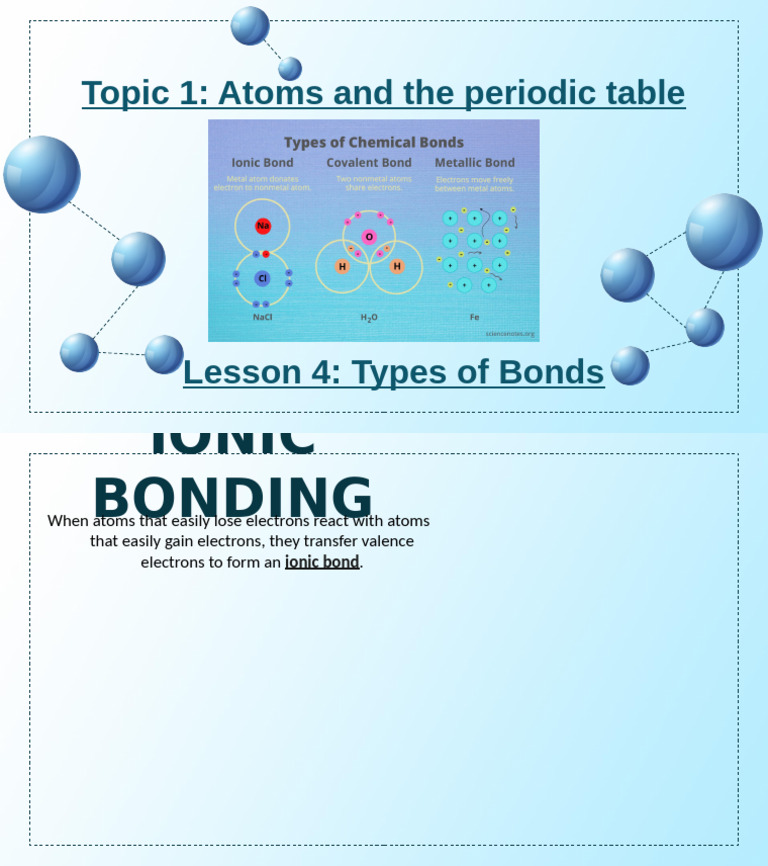 Types of Bonding | PDF