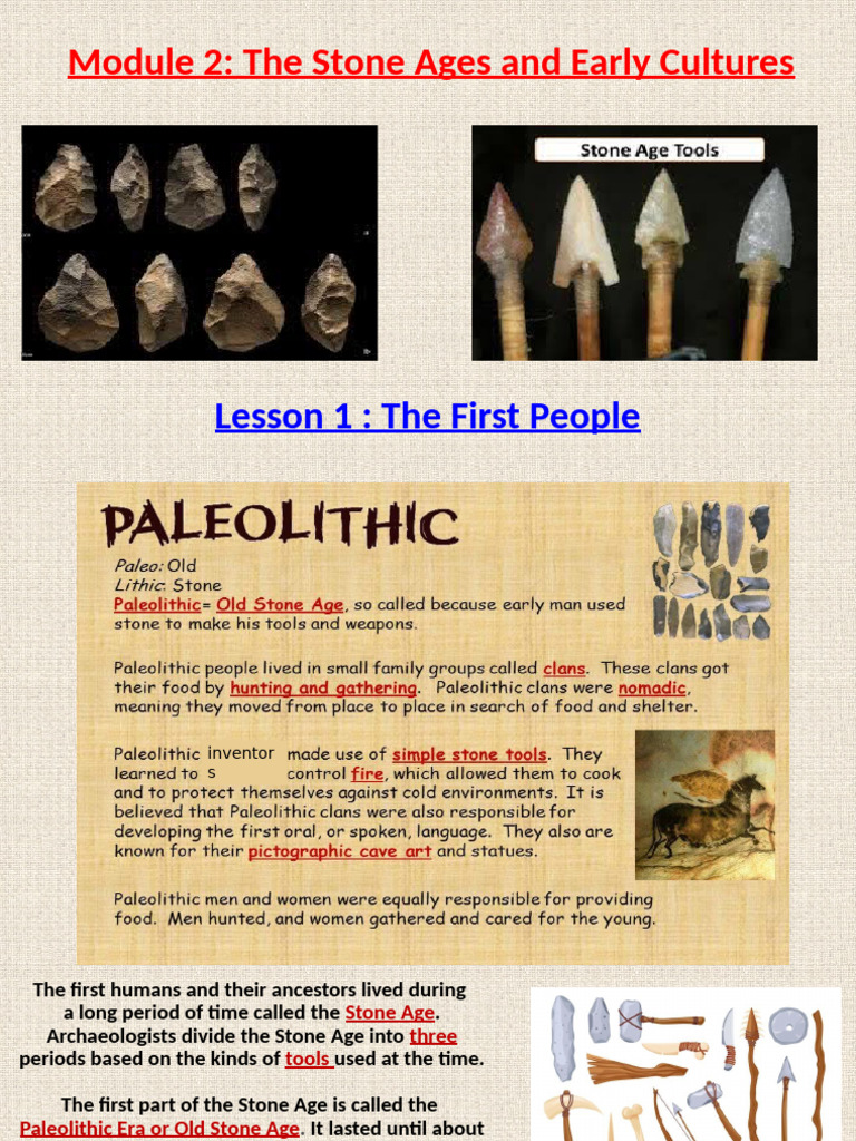 Early Humans and Tool Development | PDF | Stone Age | Paleolithic