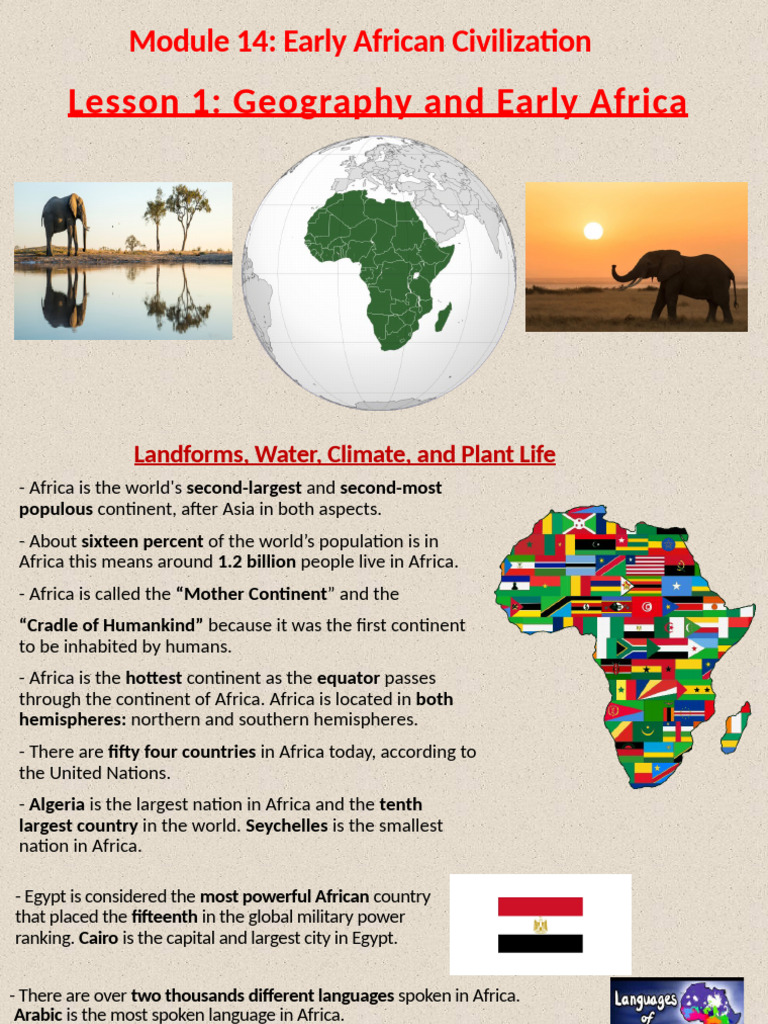 Module 14 - Lesson 2 and Lesson 4 | PDF | Africa | Sahara