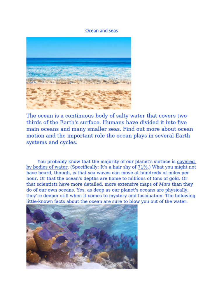 Ocean and seas | PDF