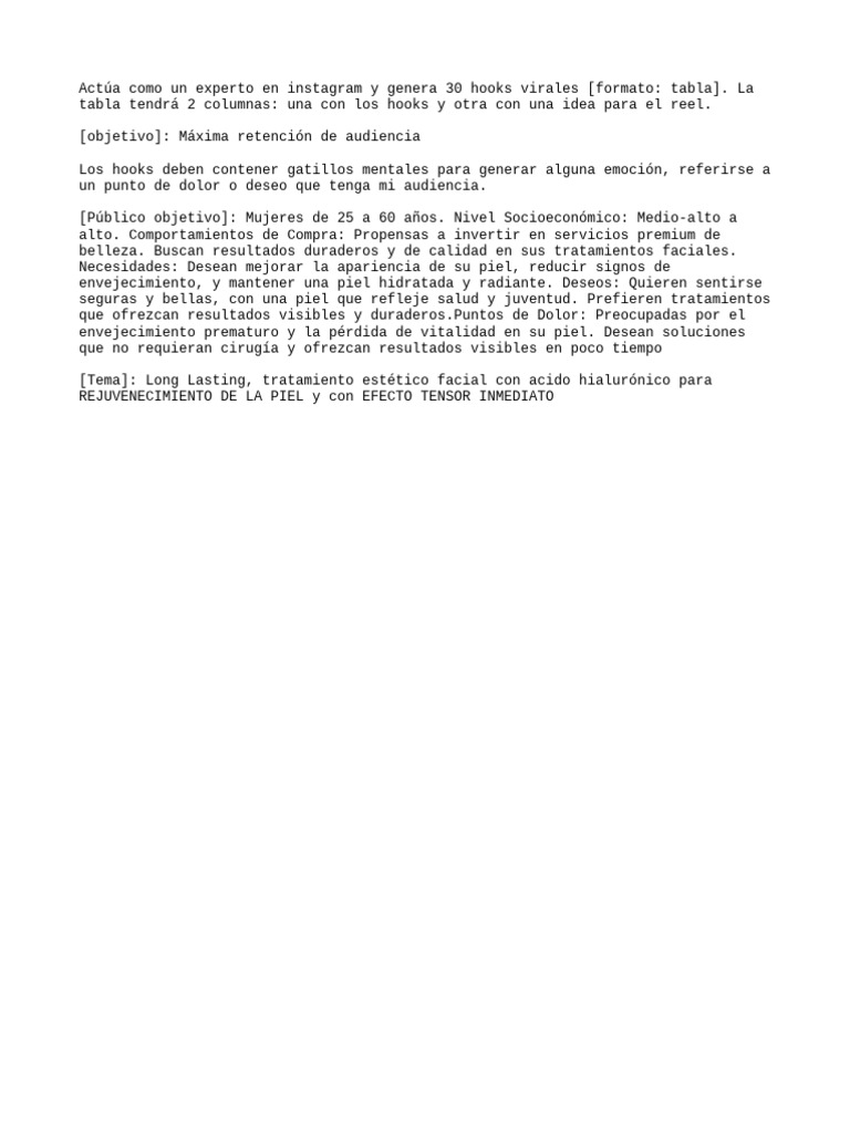 Prompts HOOK Virales Reels | PDF