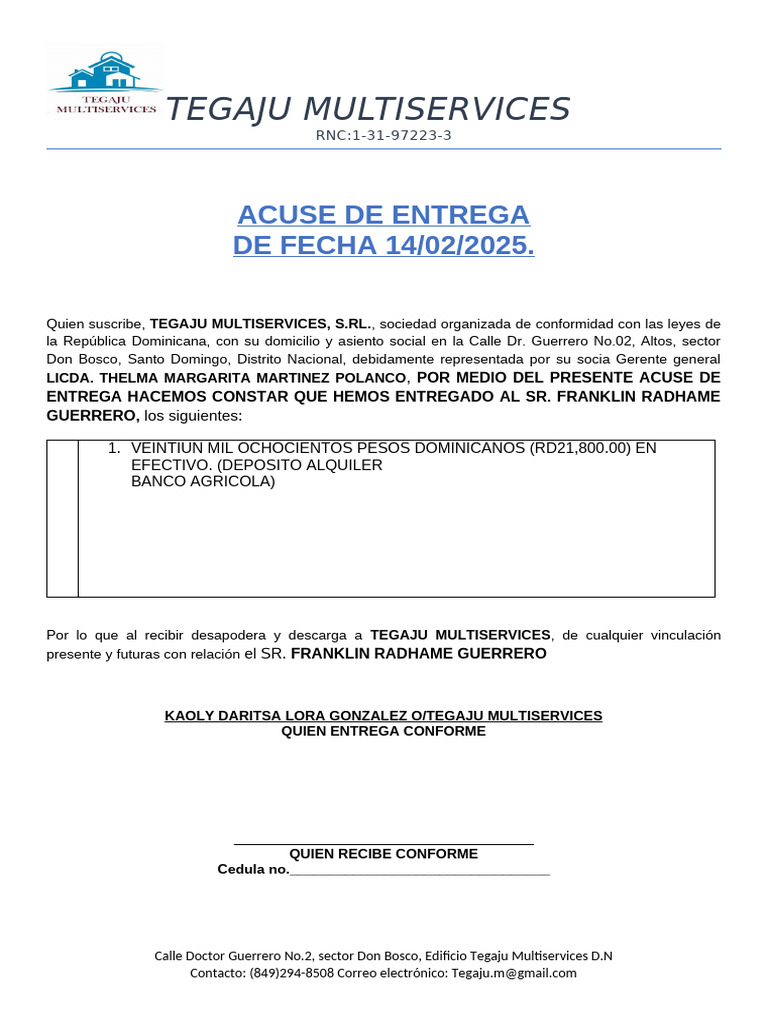 Acuse de Entrega Juan Alberto 02122024 | PDF
