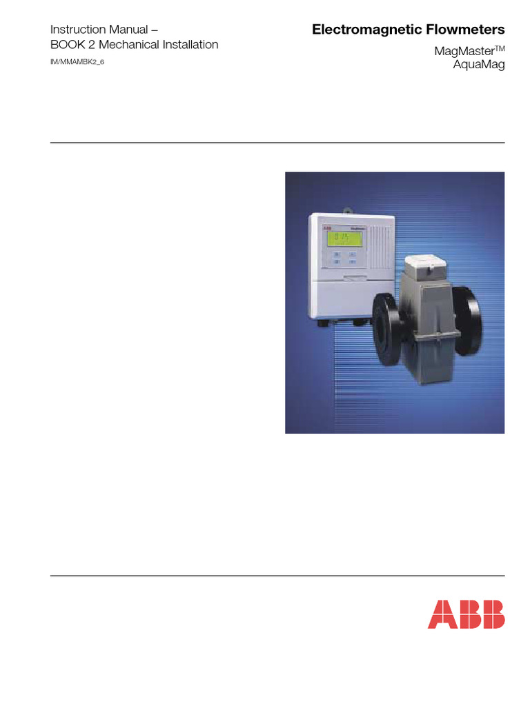 ABB Magmeter Instruction Manual | PDF | Flow Measurement | Safety