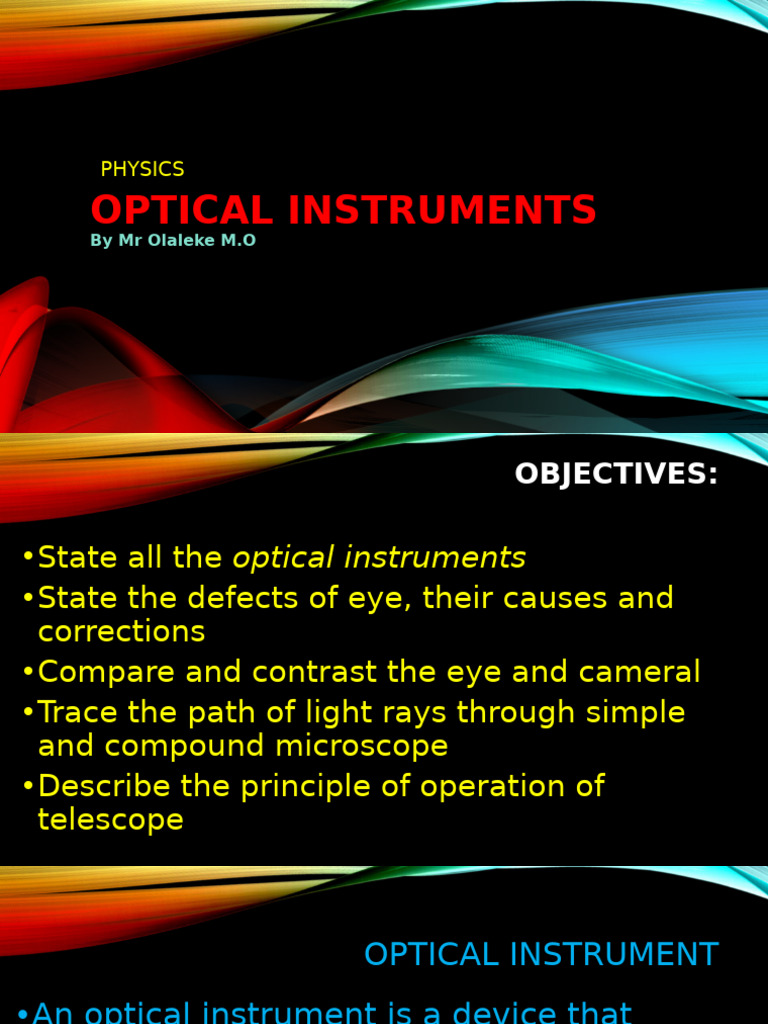 Optical Instruments Edited | PDF | Eye | Optics