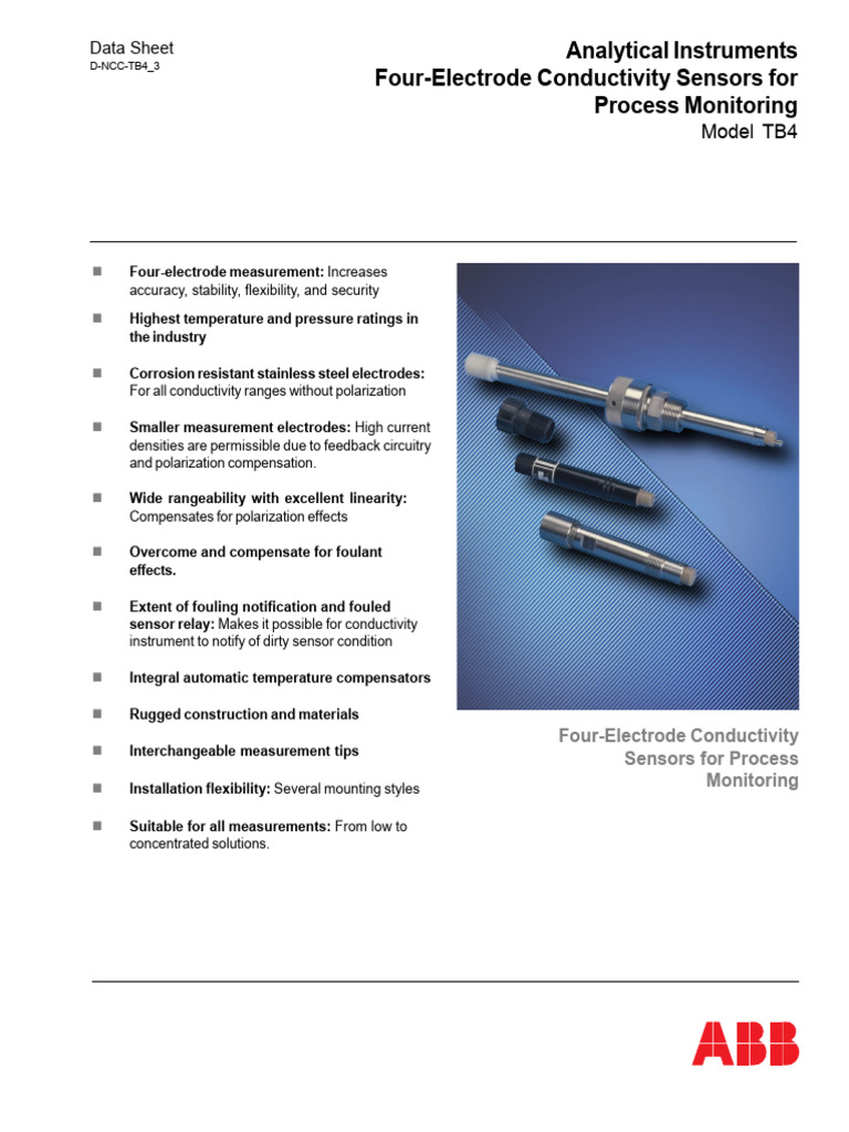 ABB 4-Electrode Conductivity Sensor | PDF | Electronic Oscillator ...