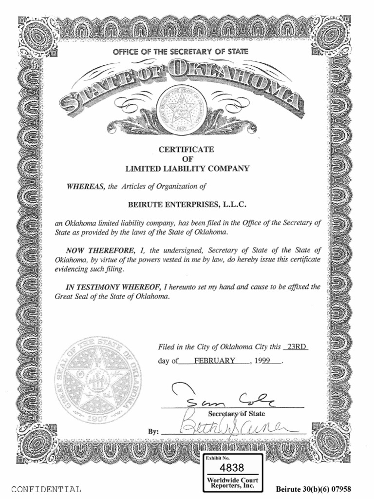 Oklahoma LLC Trade Name Report PDF Foam Use Tax