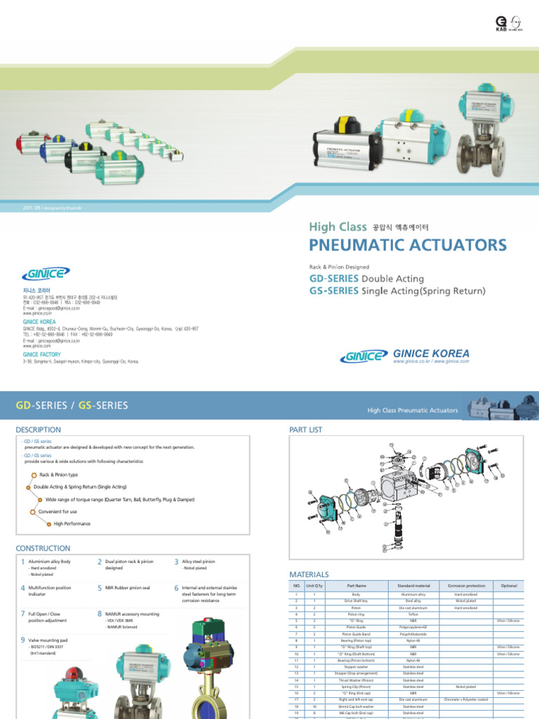 Ginice Korea: Designed by Bluetalk | PDF | Valve | Actuator