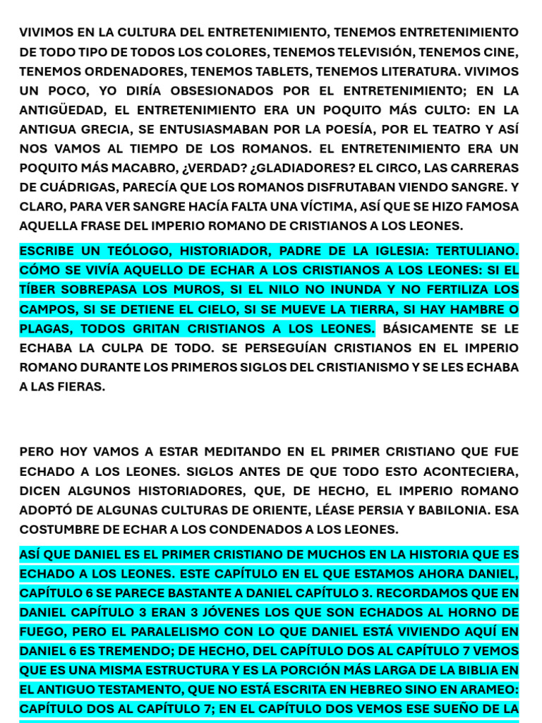 Daniel Capitulo 6 | PDF | Oración | Daniel (figura bíblica)