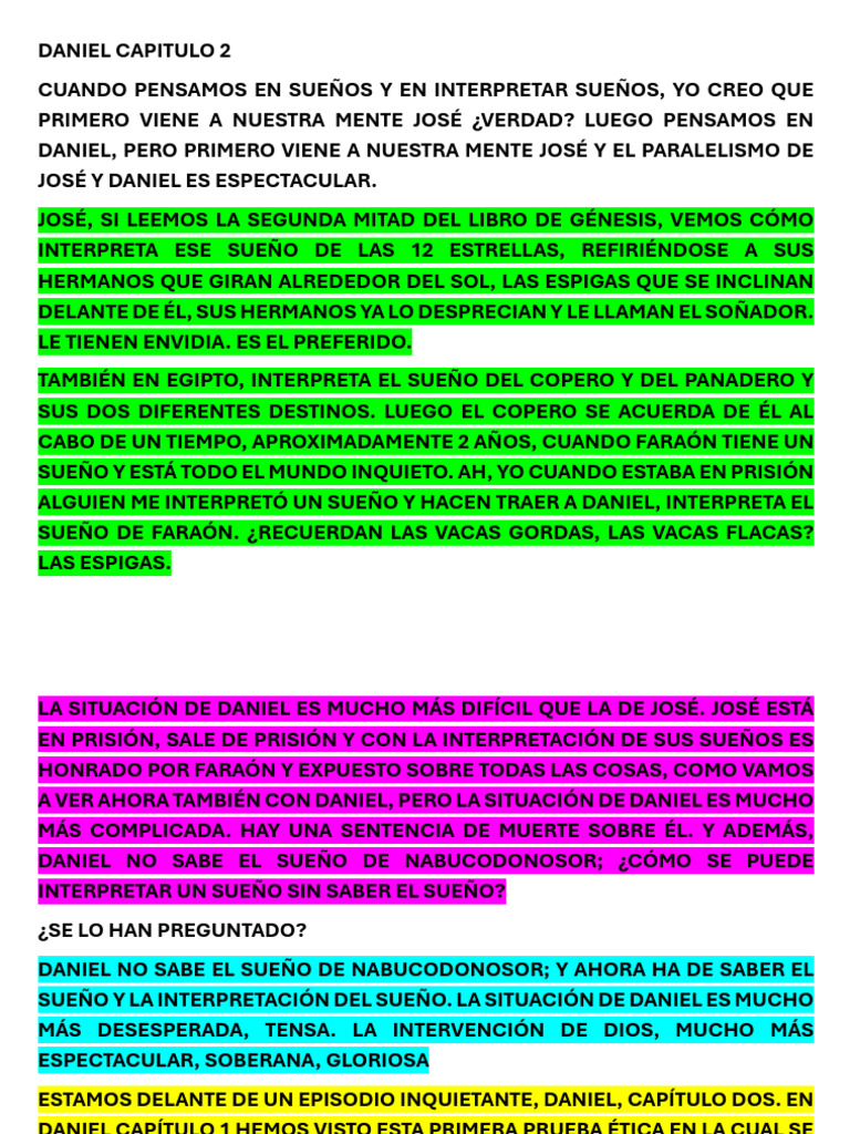 Daniel: Interpretación de Sueños | PDF | Daniel (figura bíblica ...