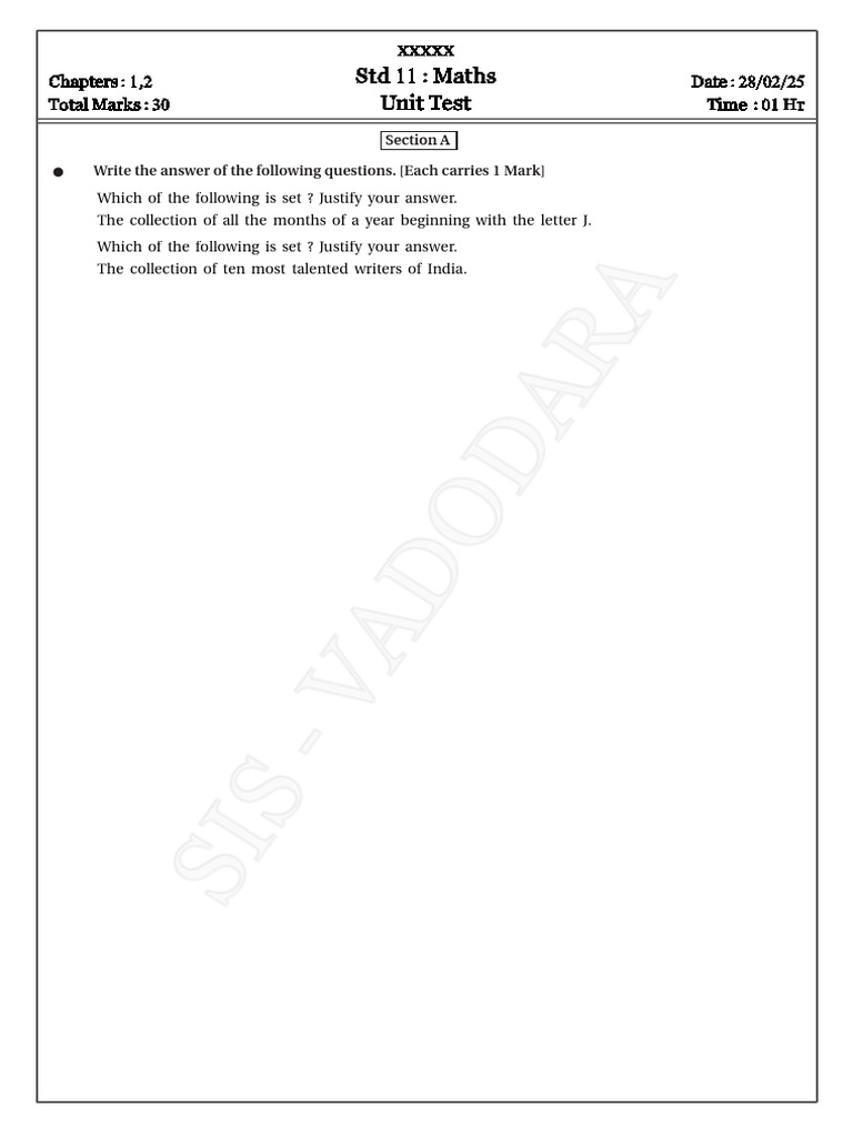 UnitTest_D28-Feb-2025 | PDF UnitTest_D28-Feb-2025 | PDF