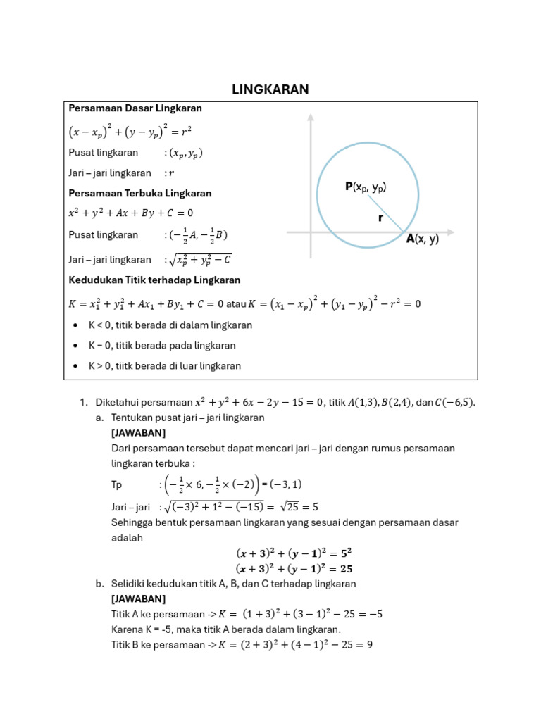 Lingkaran Dan Elips | PDF