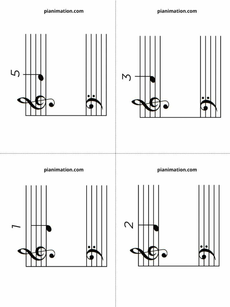 Hand Position Flash Cards For Piano | PDF