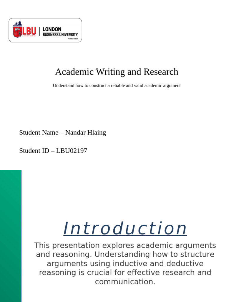 Academic Argument Essentials | PDF | Argument | Deductive Reasoning