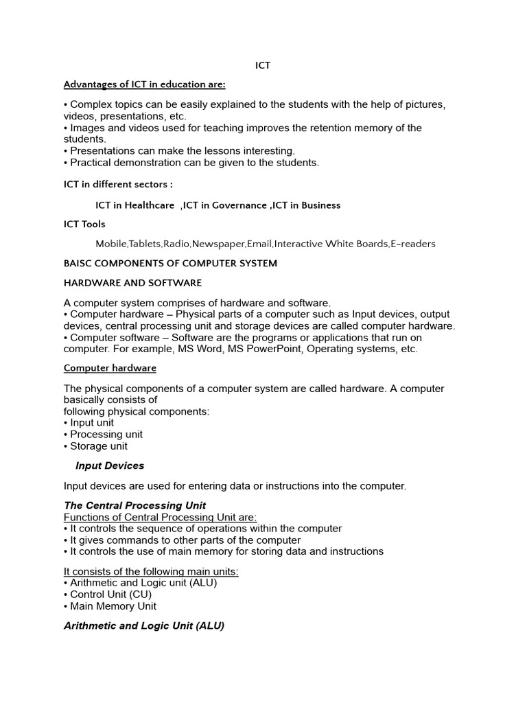 Benefits and Basics of ICT in Education | PDF | World Wide Web ...