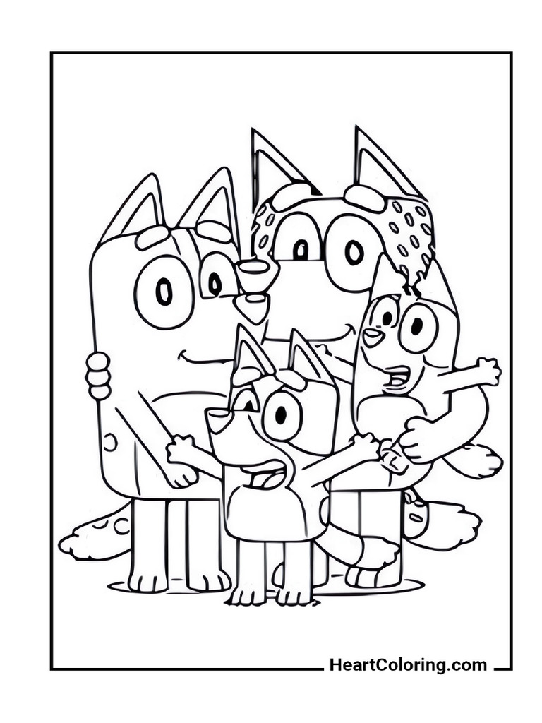15 Bluey and Friends Bluey Coloring Pages | PDF