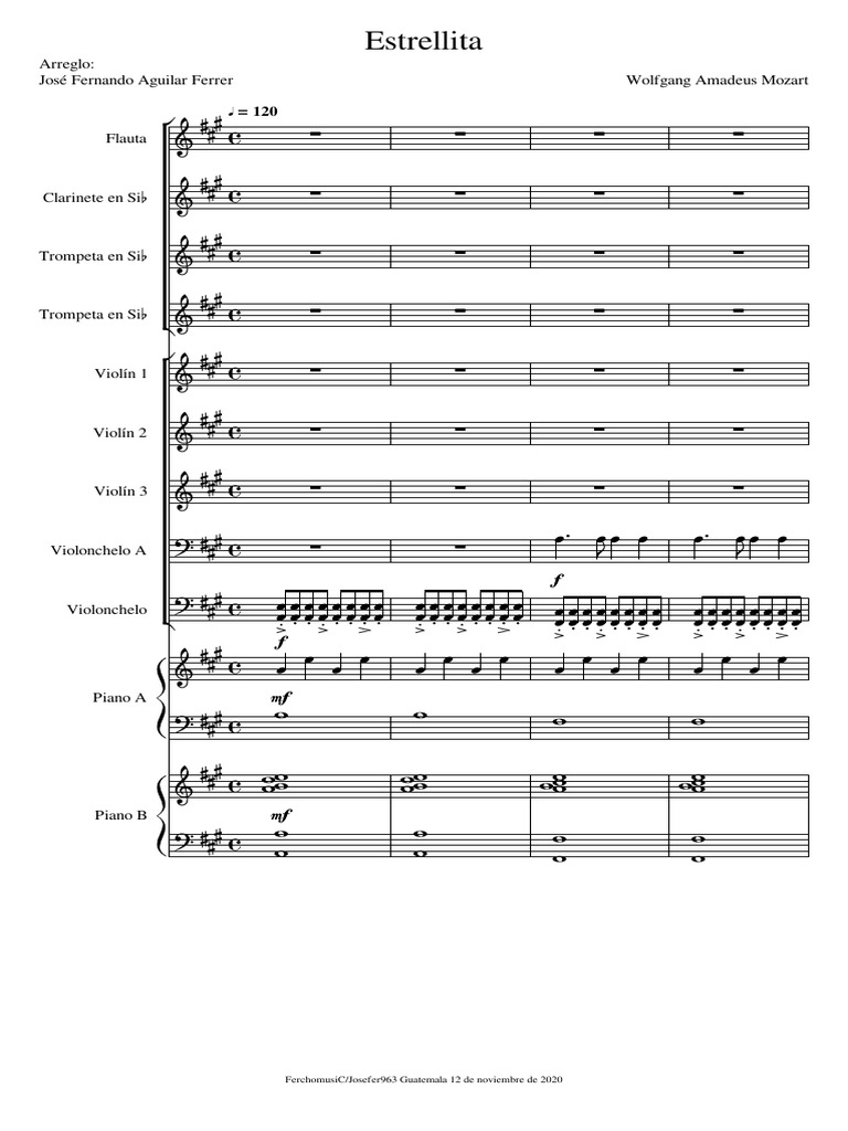 Estrellita-Partitura y Partes | PDF