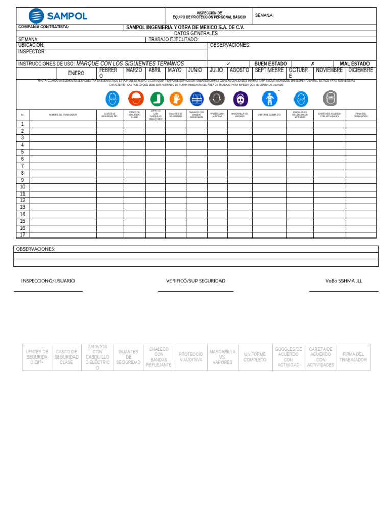 Inspeccion de Epp Basico | PDF