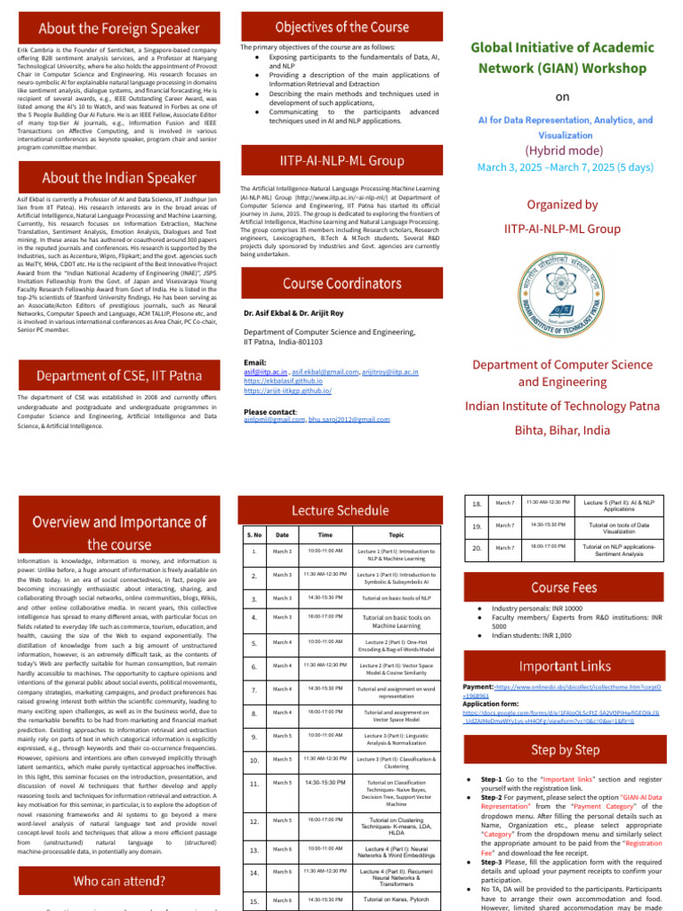 GIAN Workshop Brochure-Feb-2025 | PDF | Artificial Intelligence ...