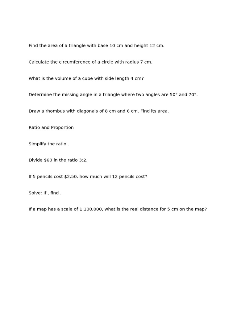 Geometry Questions | PDF