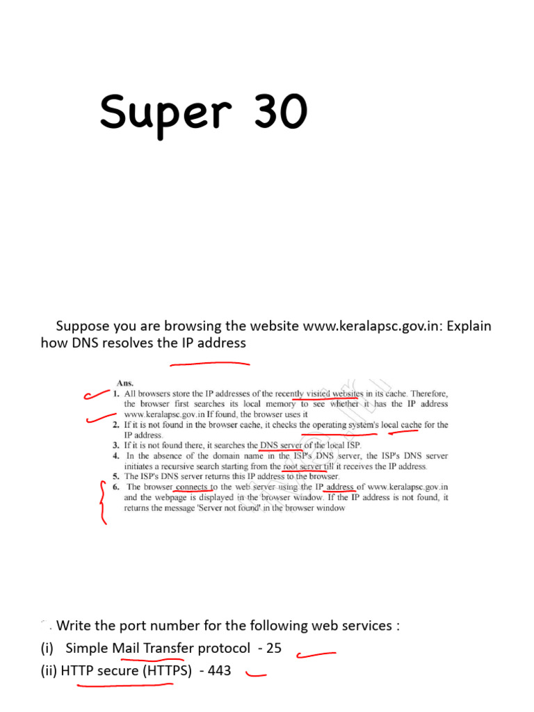 Plus Two Commerce - Computer Application - Model Exam - Super 30 | PDF | File Transfer Protocol ...