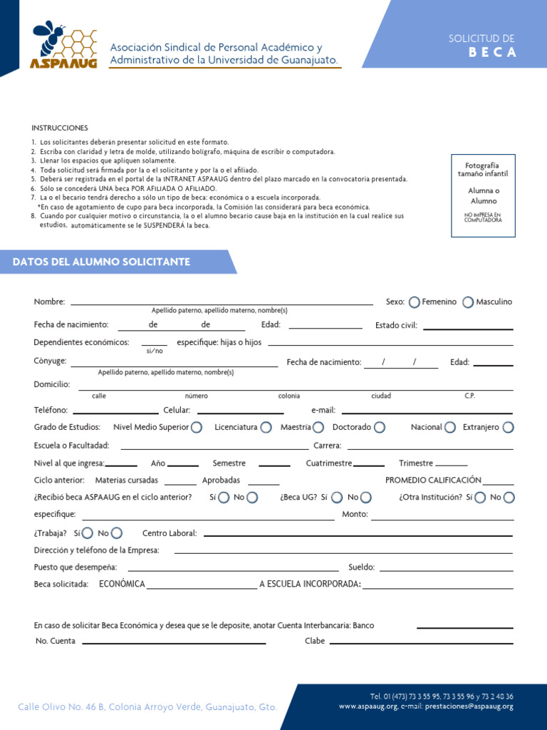 Formato Becas 2024 | PDF