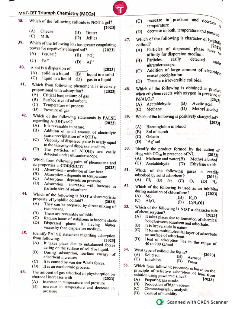 Adsorption and Colloids | PDF