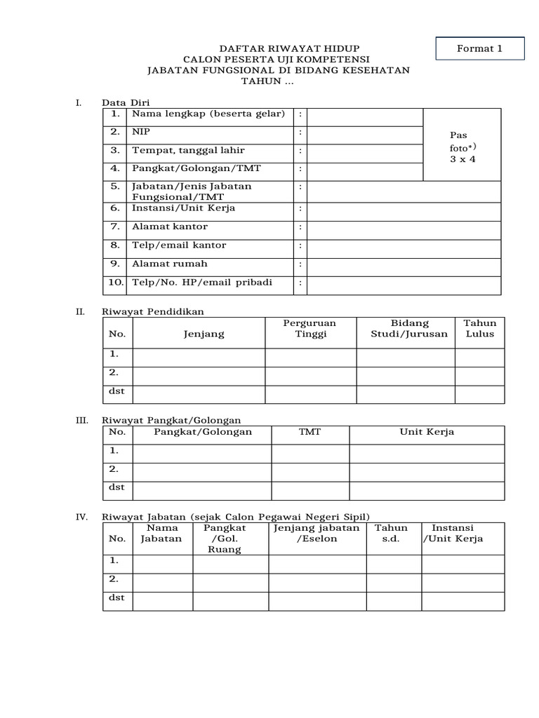 Format DRH PMK 1 THN 25 | PDF