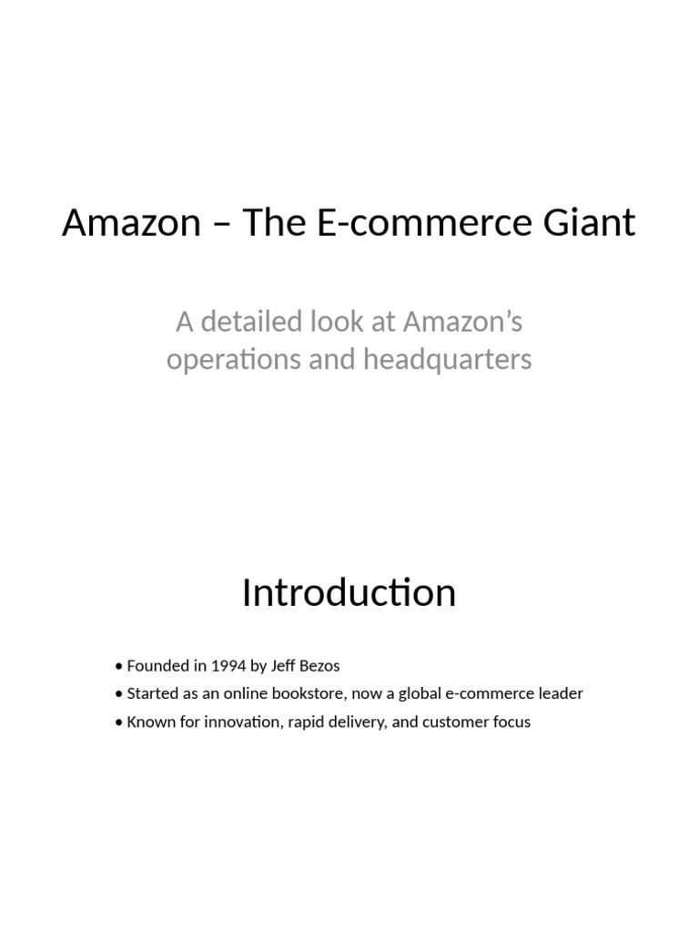 Amazon Presentation | PDF