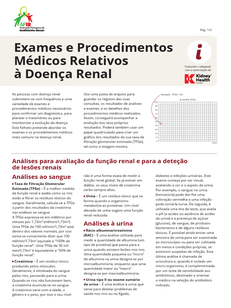 Exames Comuns para Doença Renal | PDF | Colesterol | Coração