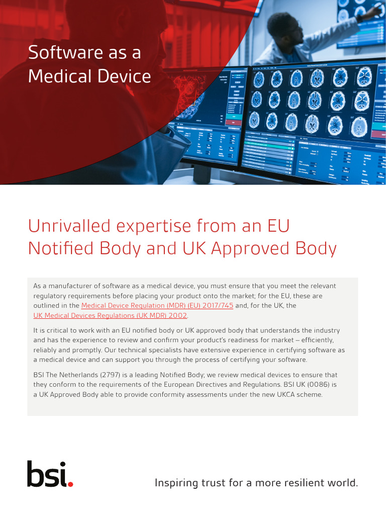 BSI-md-software-as-a-medical-device-brochure-UK-EN | PDF | Medical Device