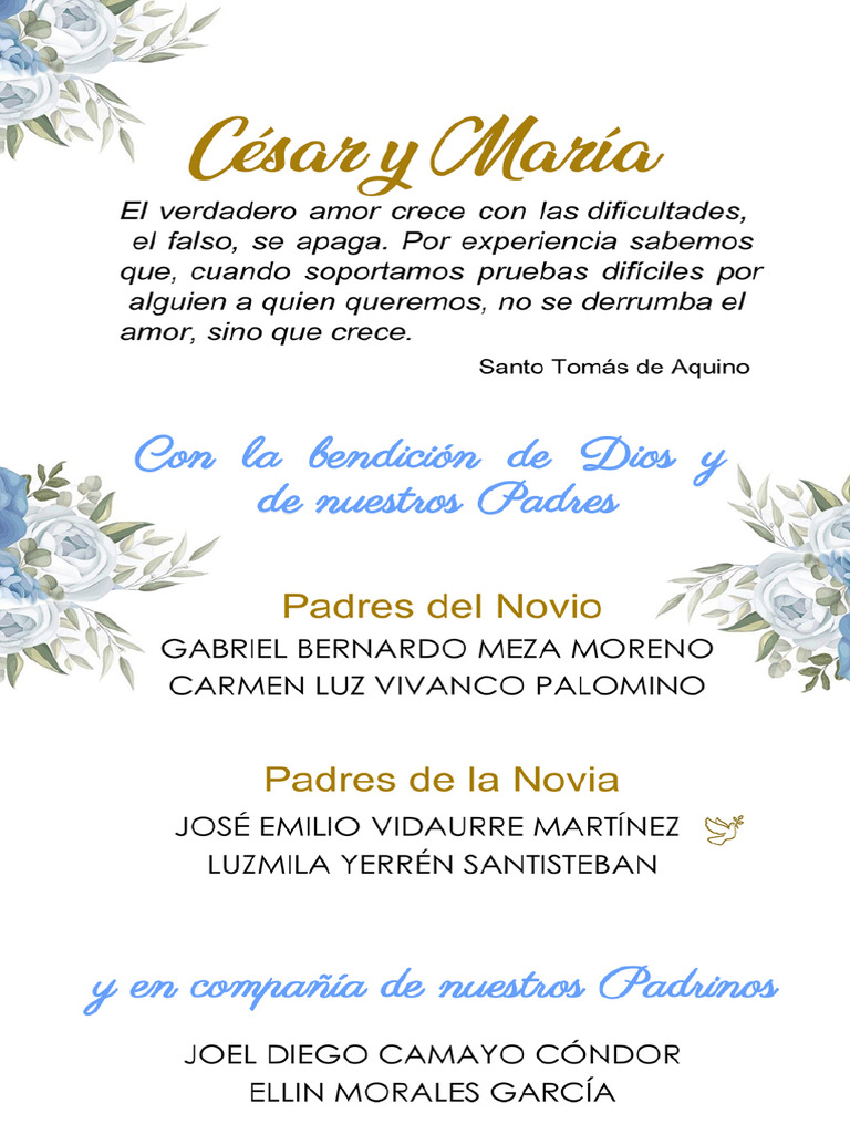 Boda Cesar y María | PDF