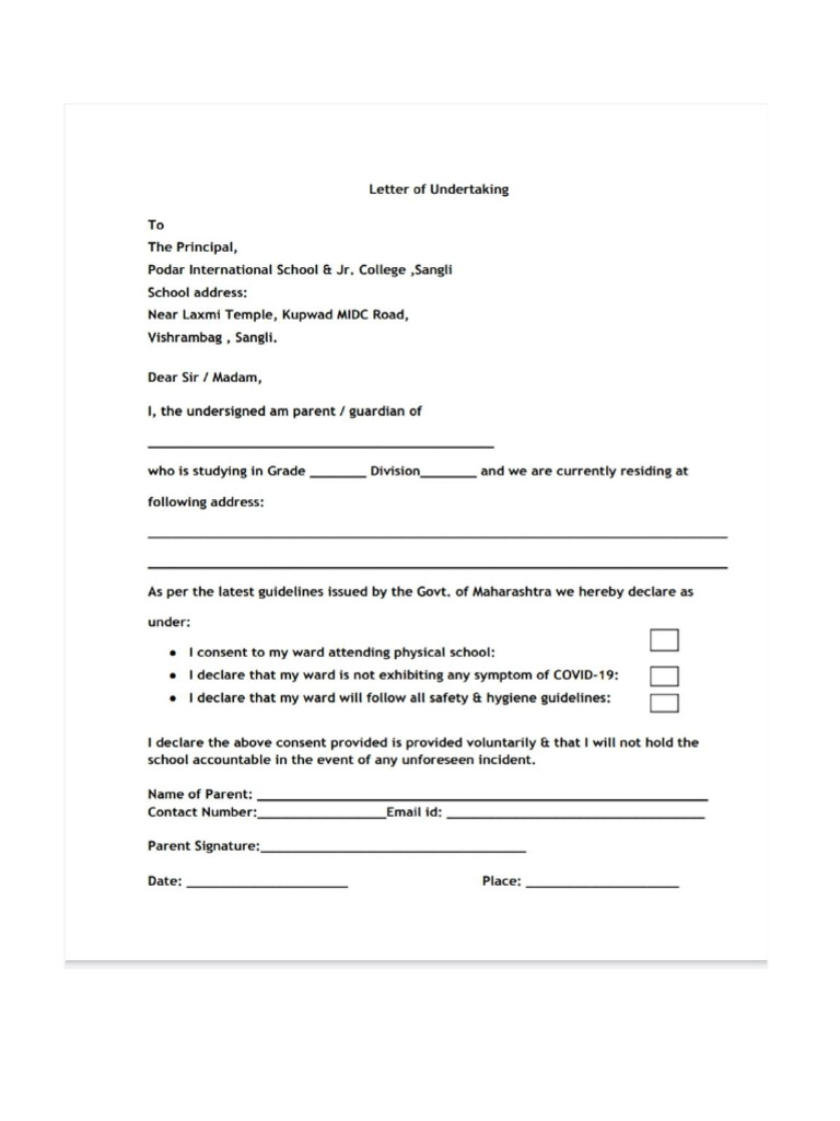 Consent and self declaration form | PDF