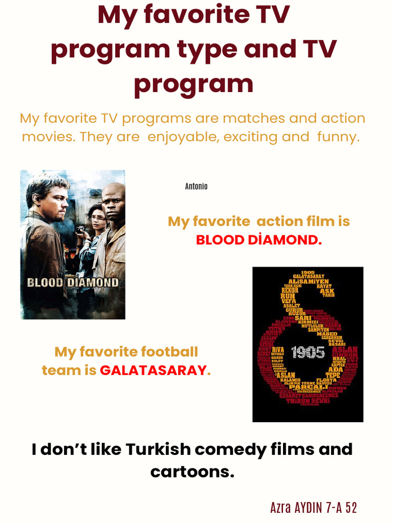 My Favorite TV Program Type and TV Program | PDF