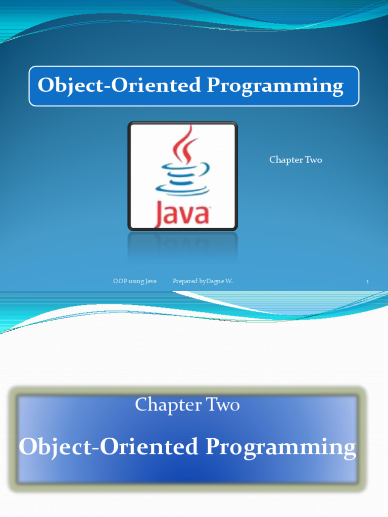 Chapter 2 OOP Concept | PDF | Programming | Constructor (Object Oriented Programming)