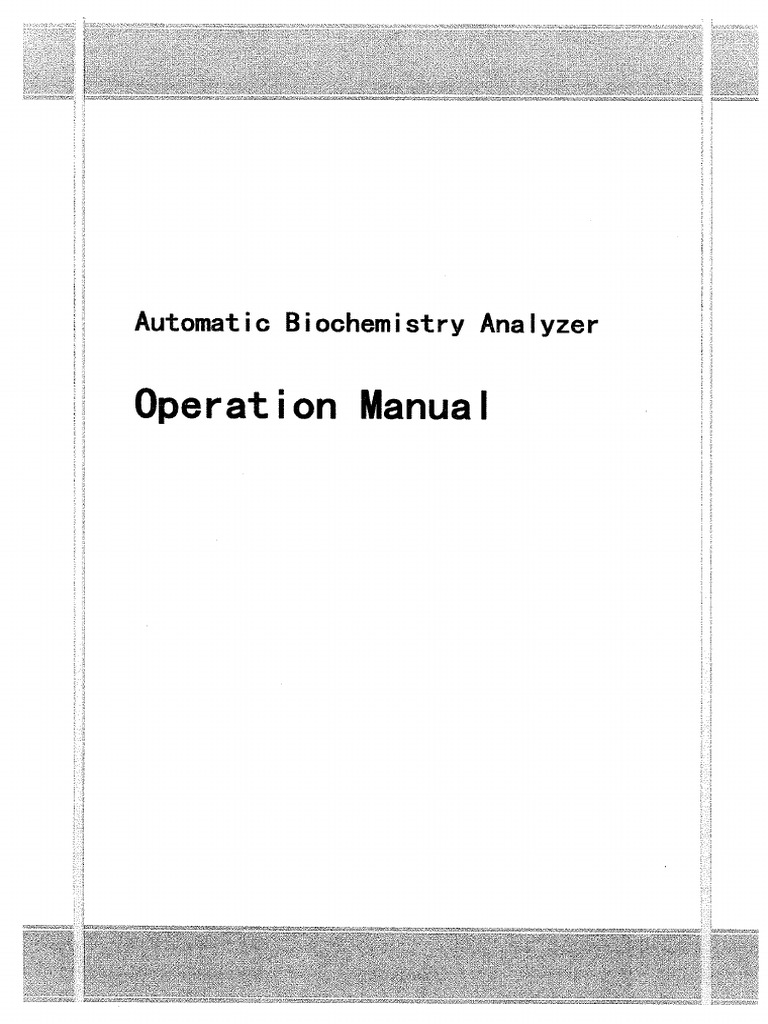 Manual Bioquimica Bioelab 280 | PDF