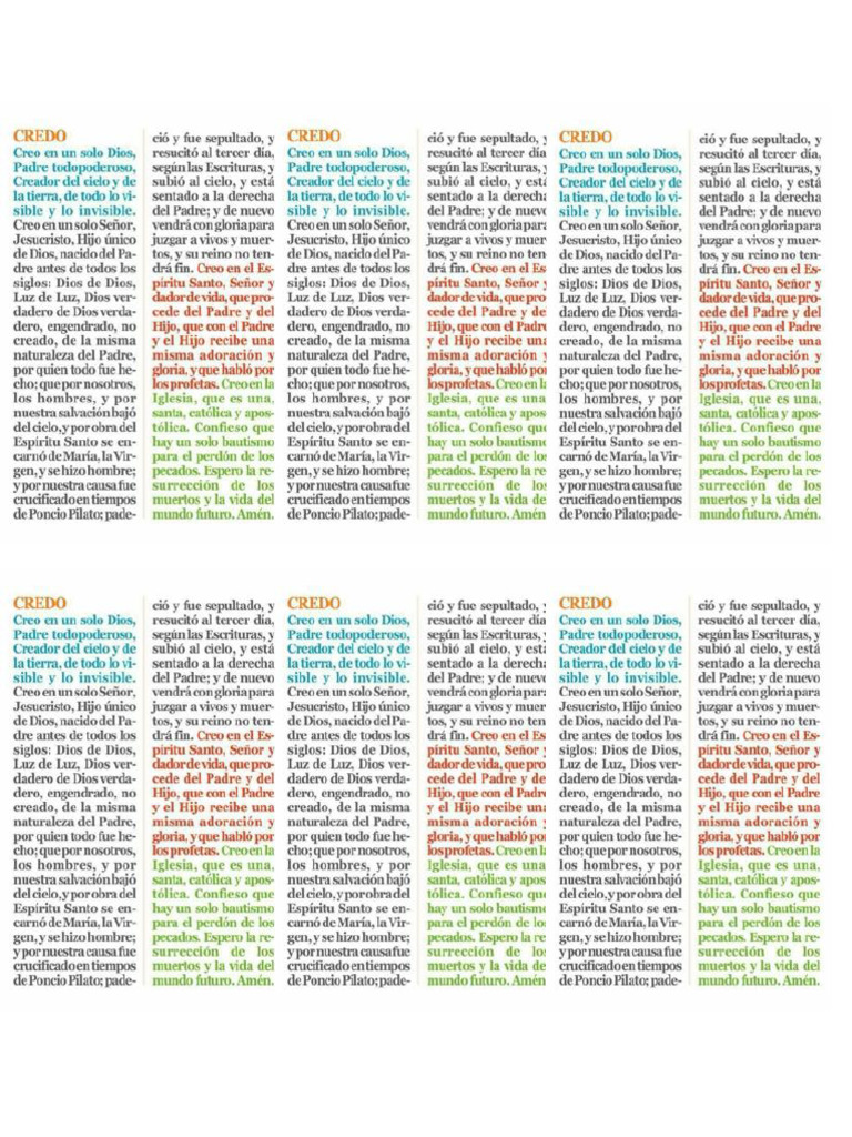 CREDO PARA IMPRIMIR | PDF